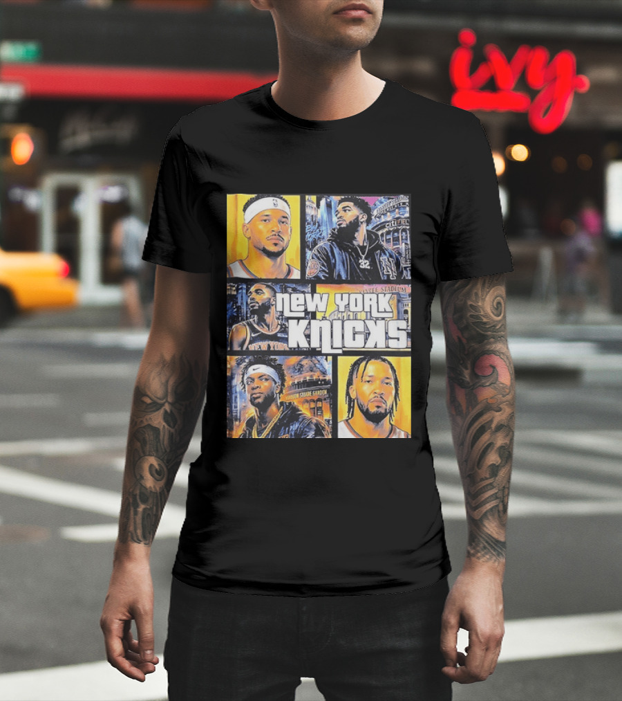 Josh Hart Karl Anthony Towns Mikal Bridges Julius Randle Jalen Brunson New York Knicks Yankee Stadium Madison Square Garden T-Shirt