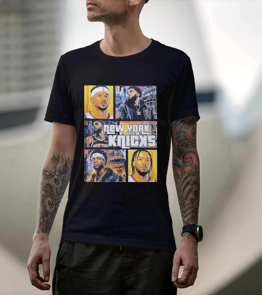 Josh Hart Karl Anthony Towns Mikal Bridges Julius Randle Jalen Brunson New York Knicks Yankee Stadium Madison Square Garden T-Shirt