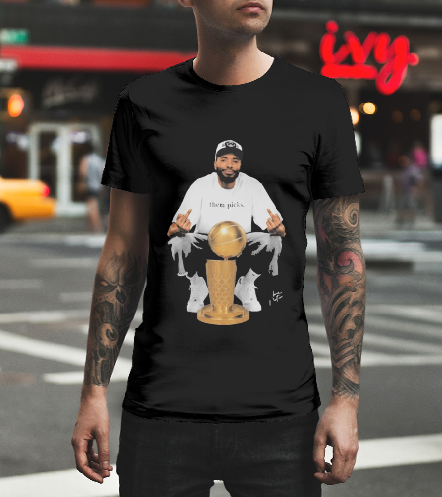 Mikal Bridges Larry O'Brien 2026 Them Picks T-Shirt