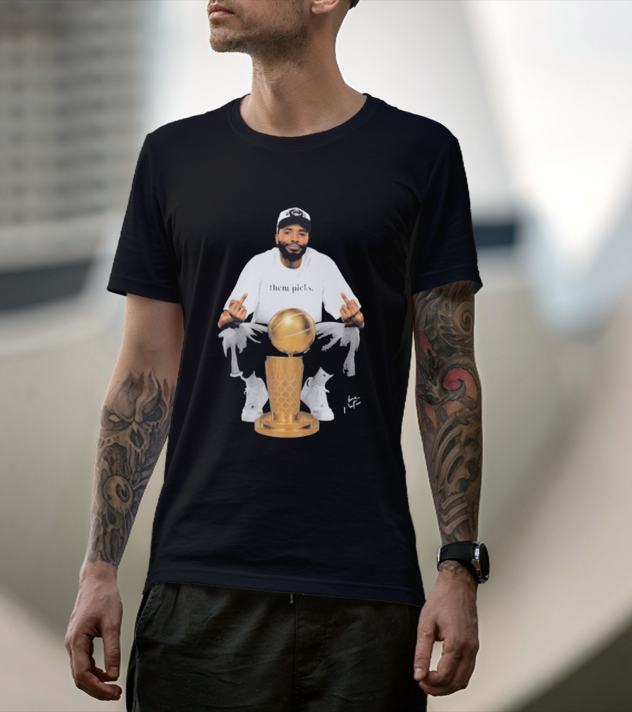 Mikal Bridges Larry O'Brien 2026 Them Picks T-Shirt