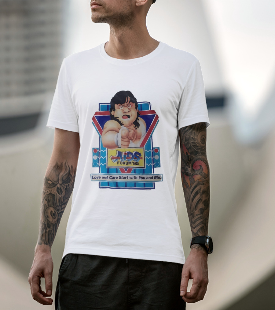 Atsushi Onita AIDS Forum '95 Love And Care Start With You And Me T-Shirt