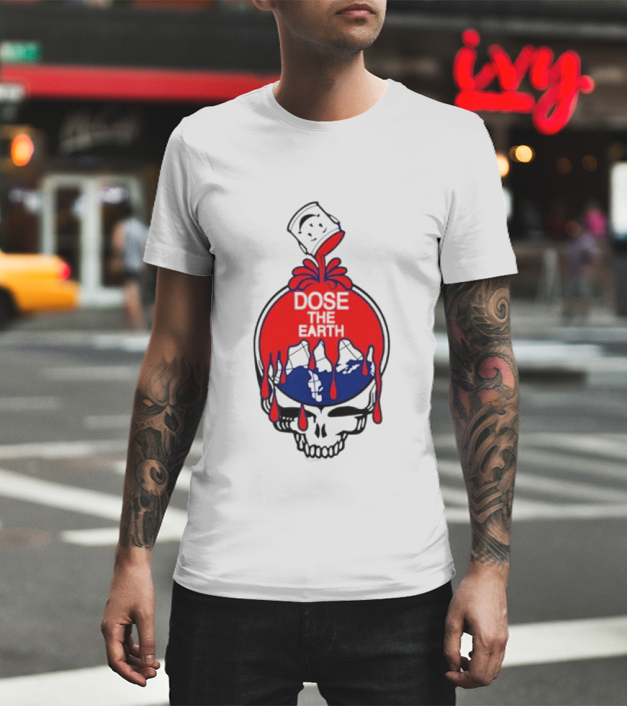 Steal Your Face Grateful Dead Dose The Earth Kool Aid Man Skull T-Shirt