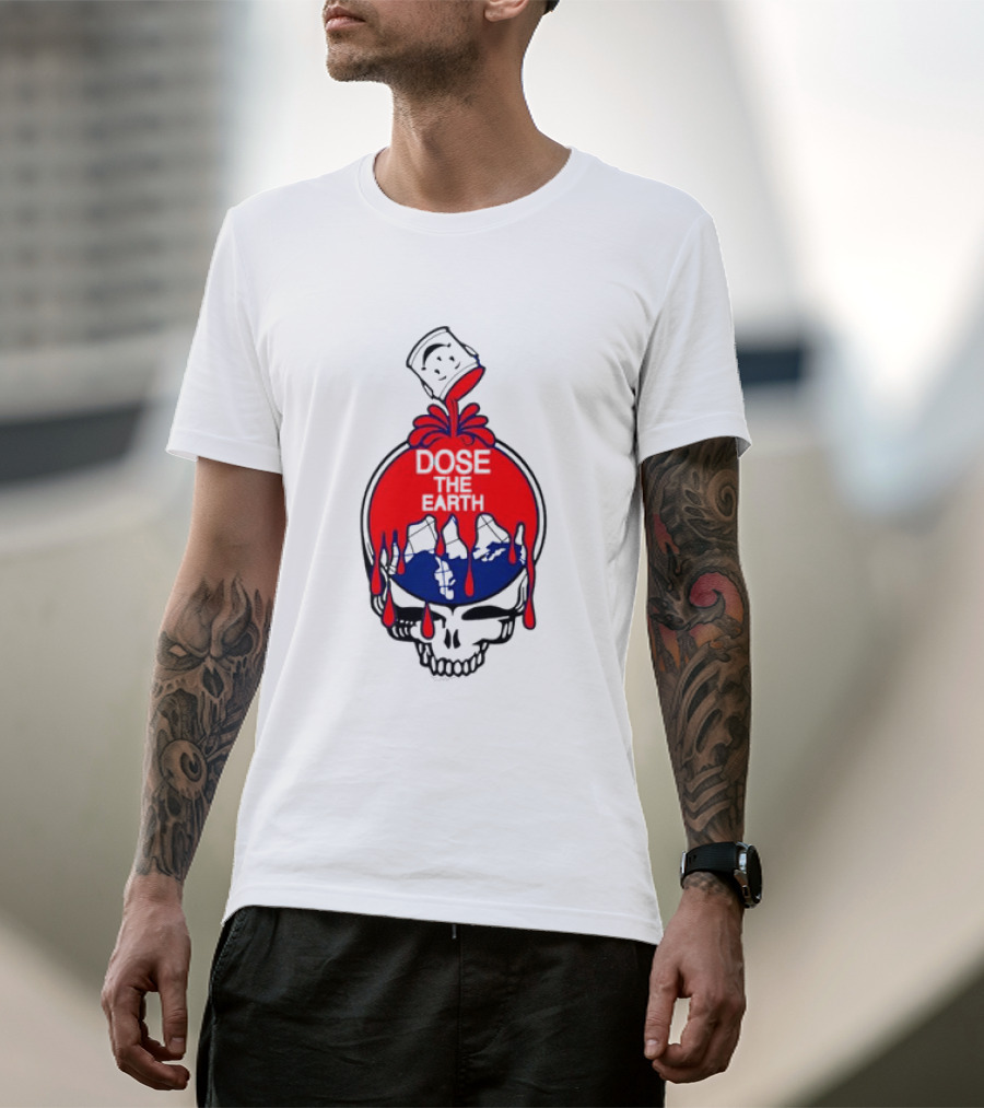 Steal Your Face Grateful Dead Dose The Earth Kool Aid Man Skull T-Shirt