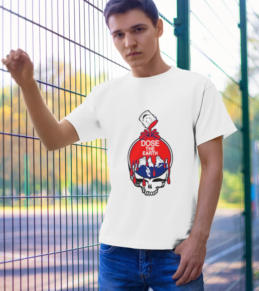 Steal Your Face Grateful Dead Dose The Earth Kool Aid Man Skull T-Shirt