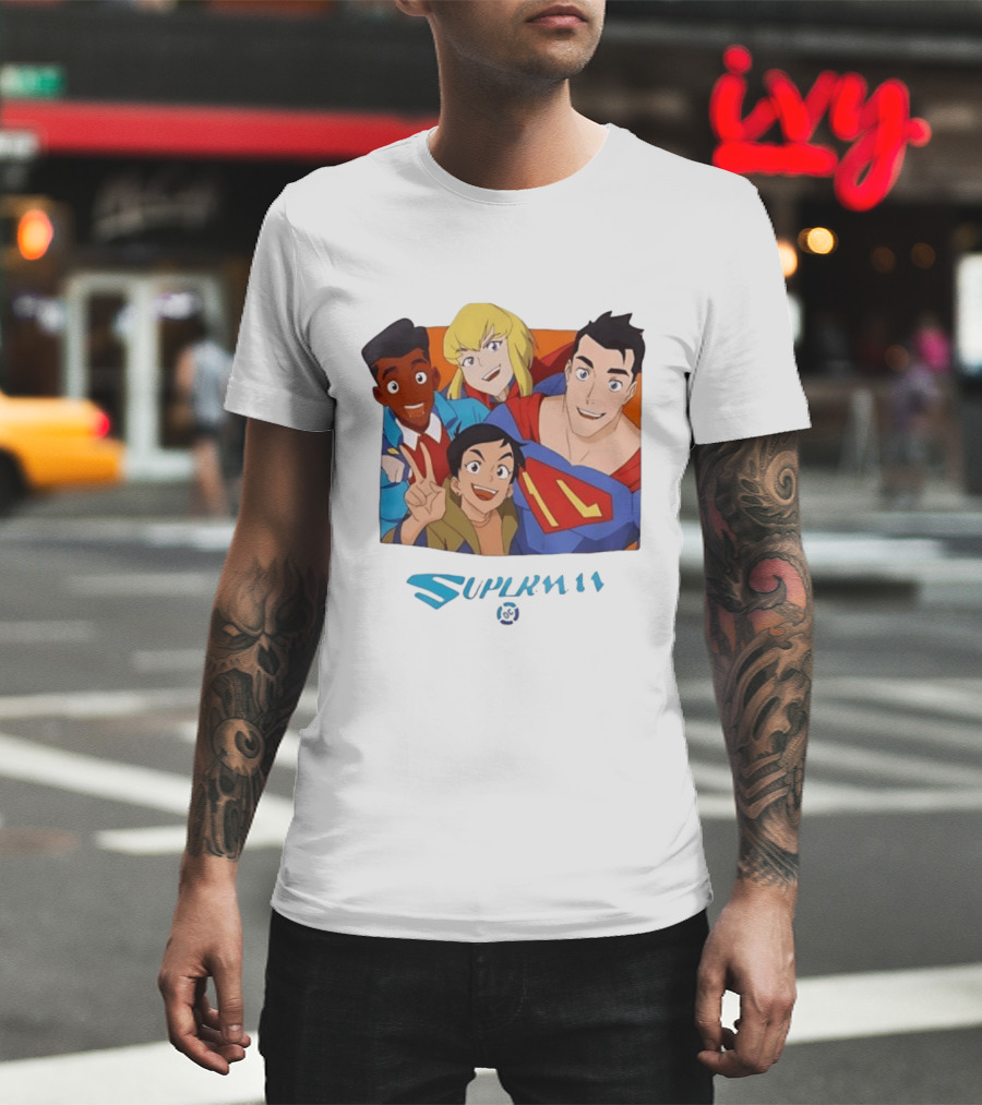 Superman Jimmy Olsen Lois Lane Supergirl My Adventures With Superman Animation Series Characters T-Shirt
