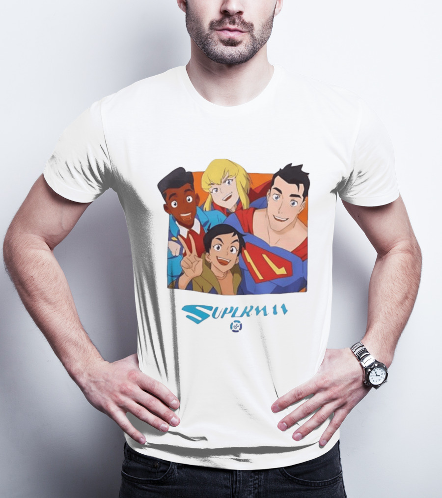 Superman Jimmy Olsen Lois Lane Supergirl My Adventures With Superman Animation Series Characters T-Shirt