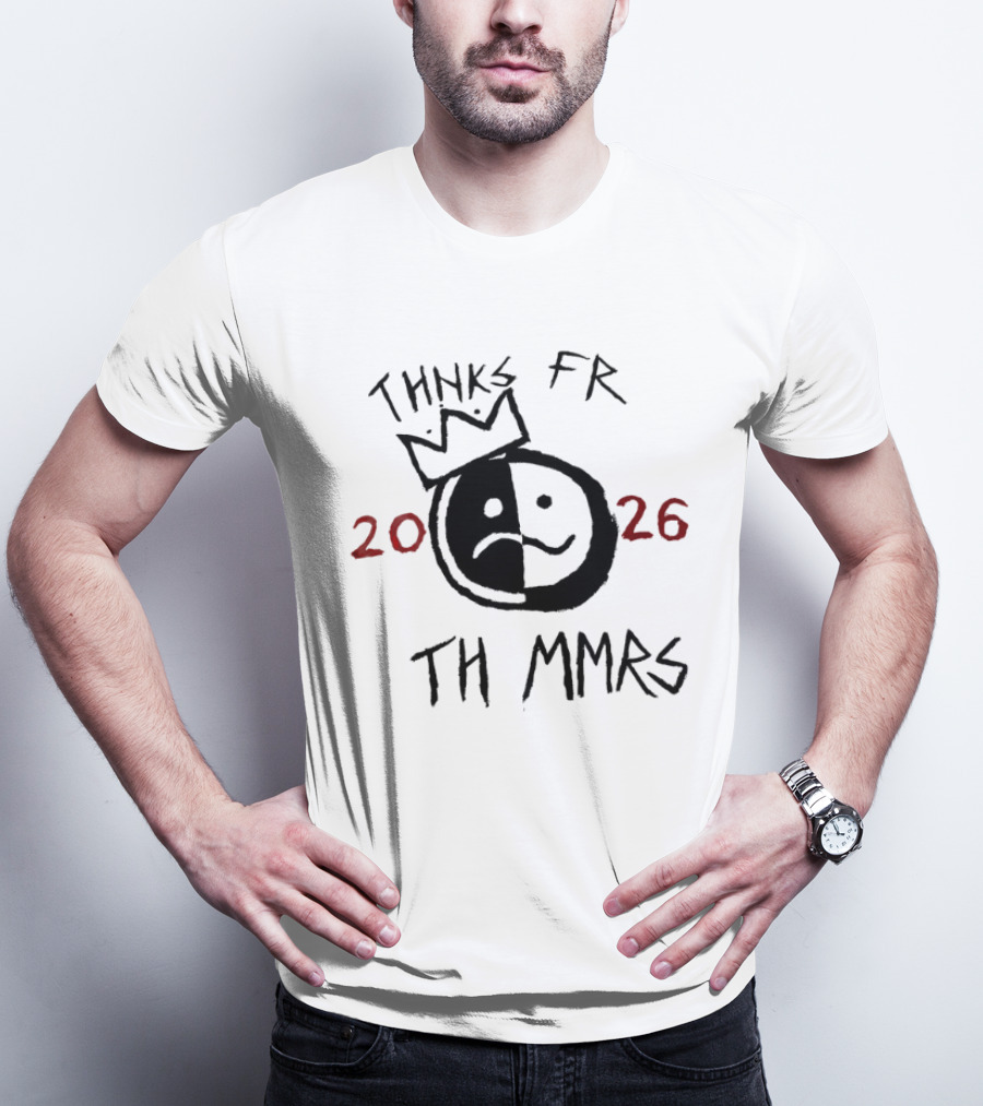 Thnks Fr Th Mmrs 2026 Split Face Crown T-Shirt