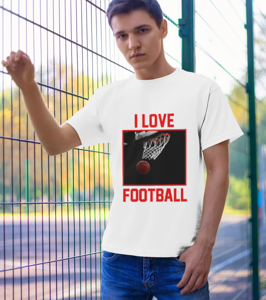 I Love Football Basketball Meme Sports T-Shirt