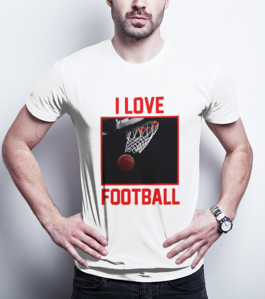 I Love Football Basketball Meme Sports T-Shirt