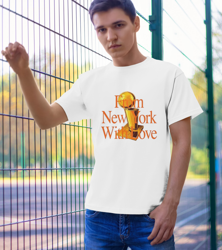 From New York With Love Larry O'Brien New York Knicks T-Shirt