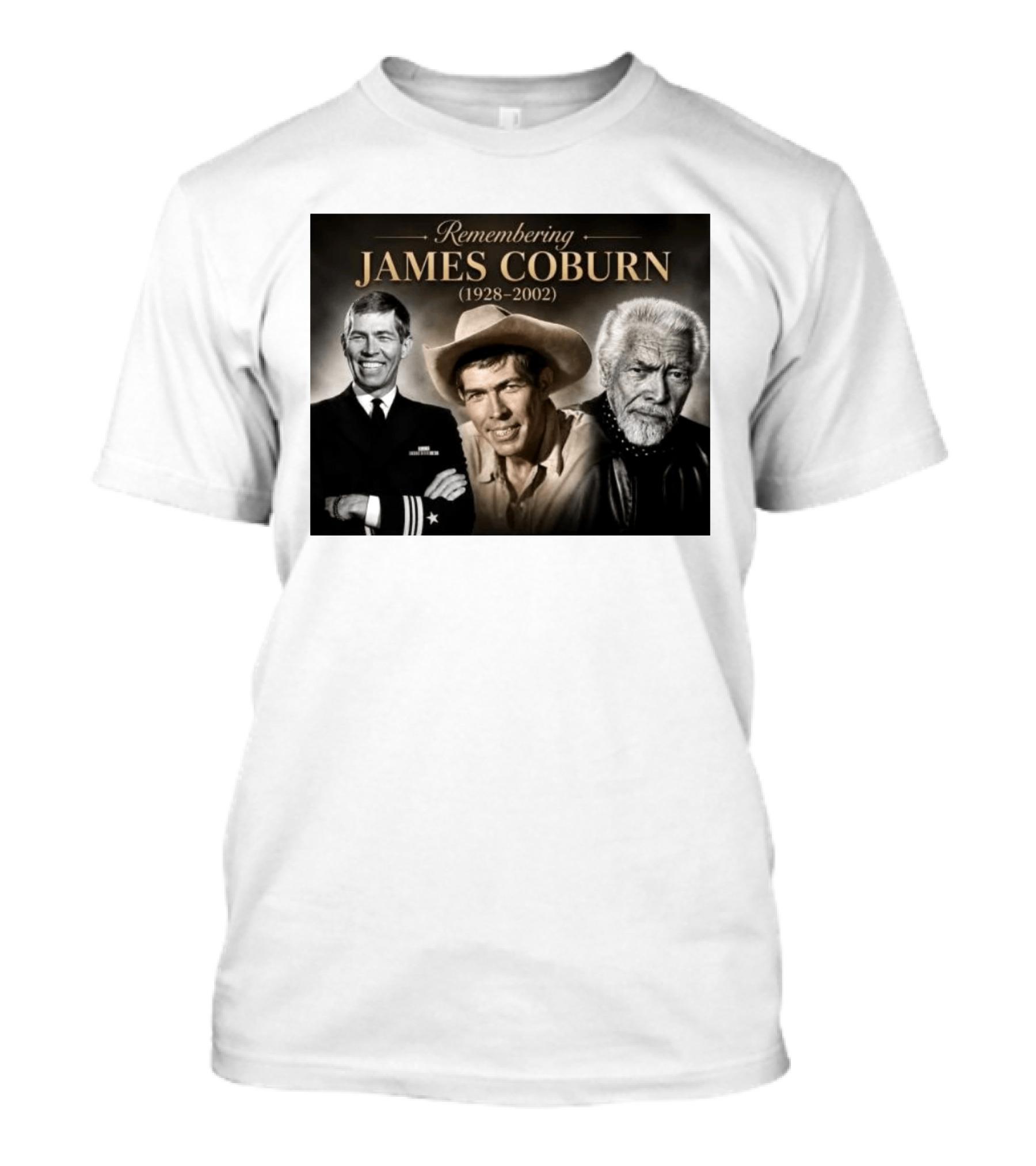 Remembering James Coburn 1928 2002 Classic Actor T-Shirt