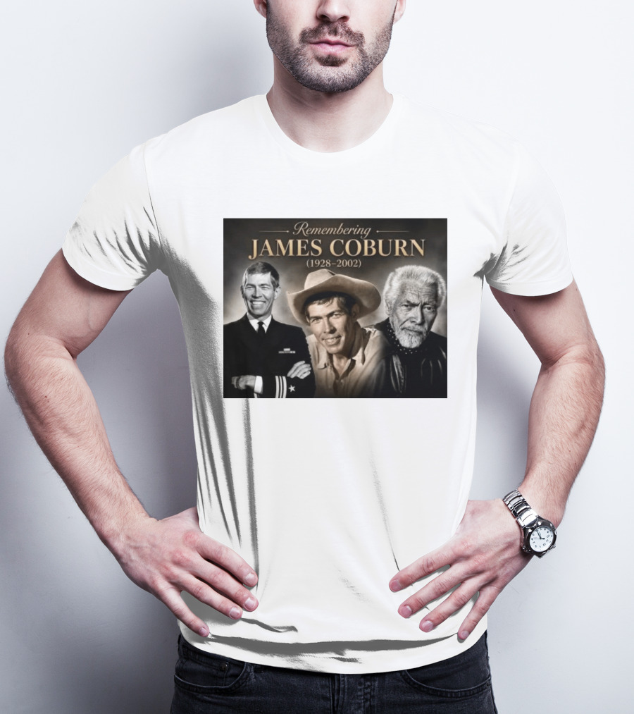 Remembering James Coburn 1928 2002 Classic Actor T-Shirt