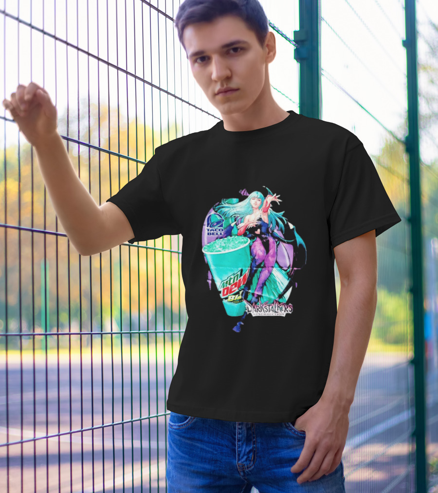 Morrigan Aensland Darkstalkers Taco Bell Mountain Dew Baja Blast Resurrection T-Shirt