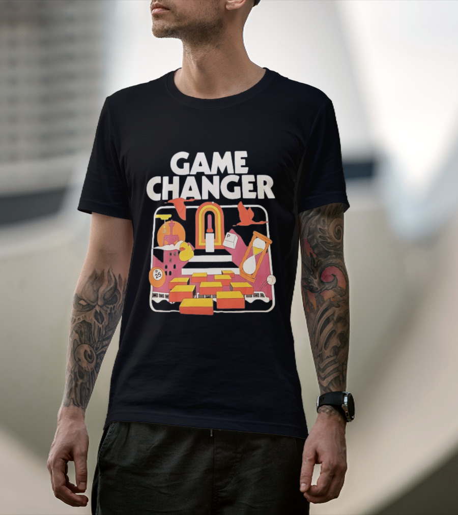 Game Changer Retro Arcade Countdown Hourglass Wings T-Shirt