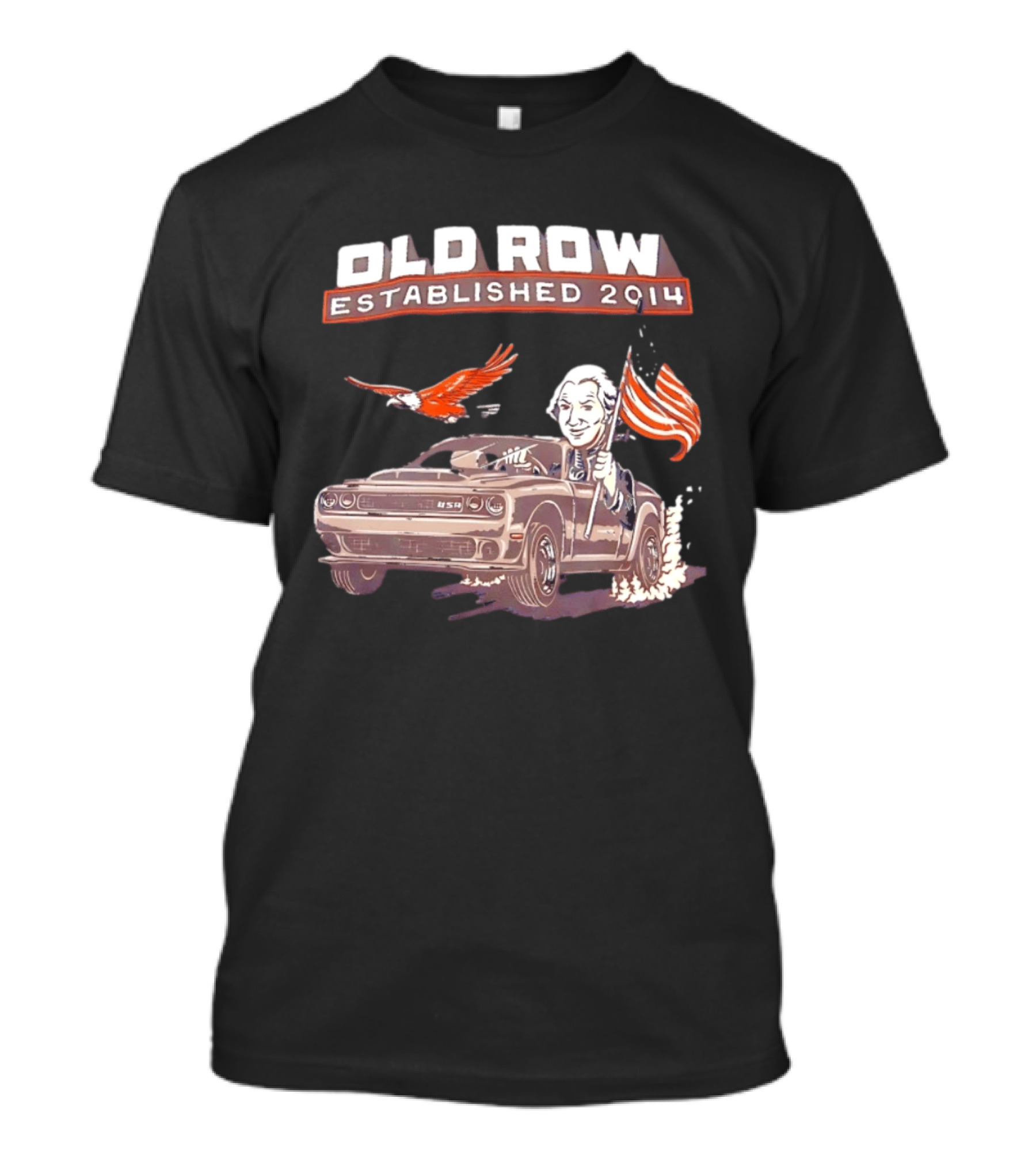 Old Row Established 2014 George Washington Challenger USA Flag Eagle T-Shirt