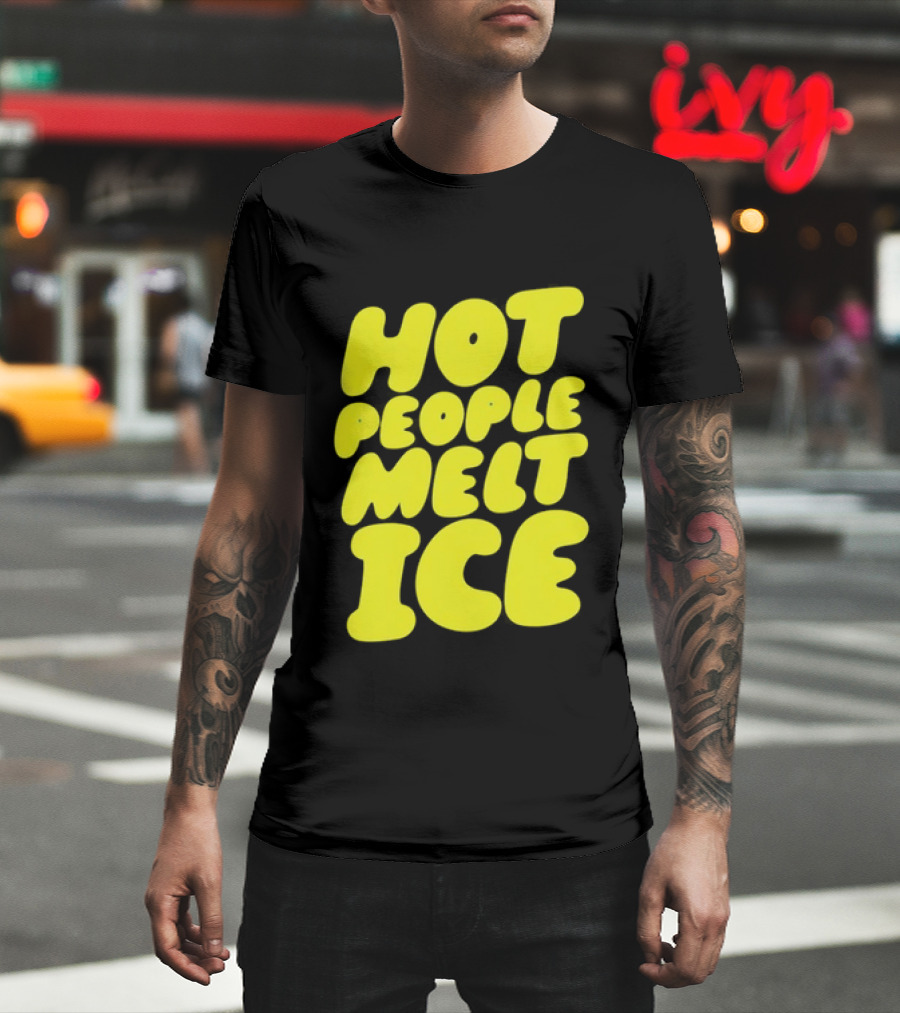 Hot People Melt Ice Bold Yellow T-Shirt