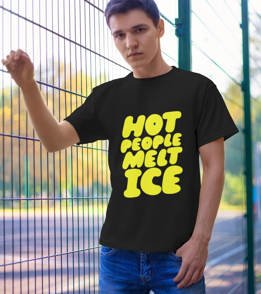 Hot People Melt Ice Bold Yellow T-Shirt