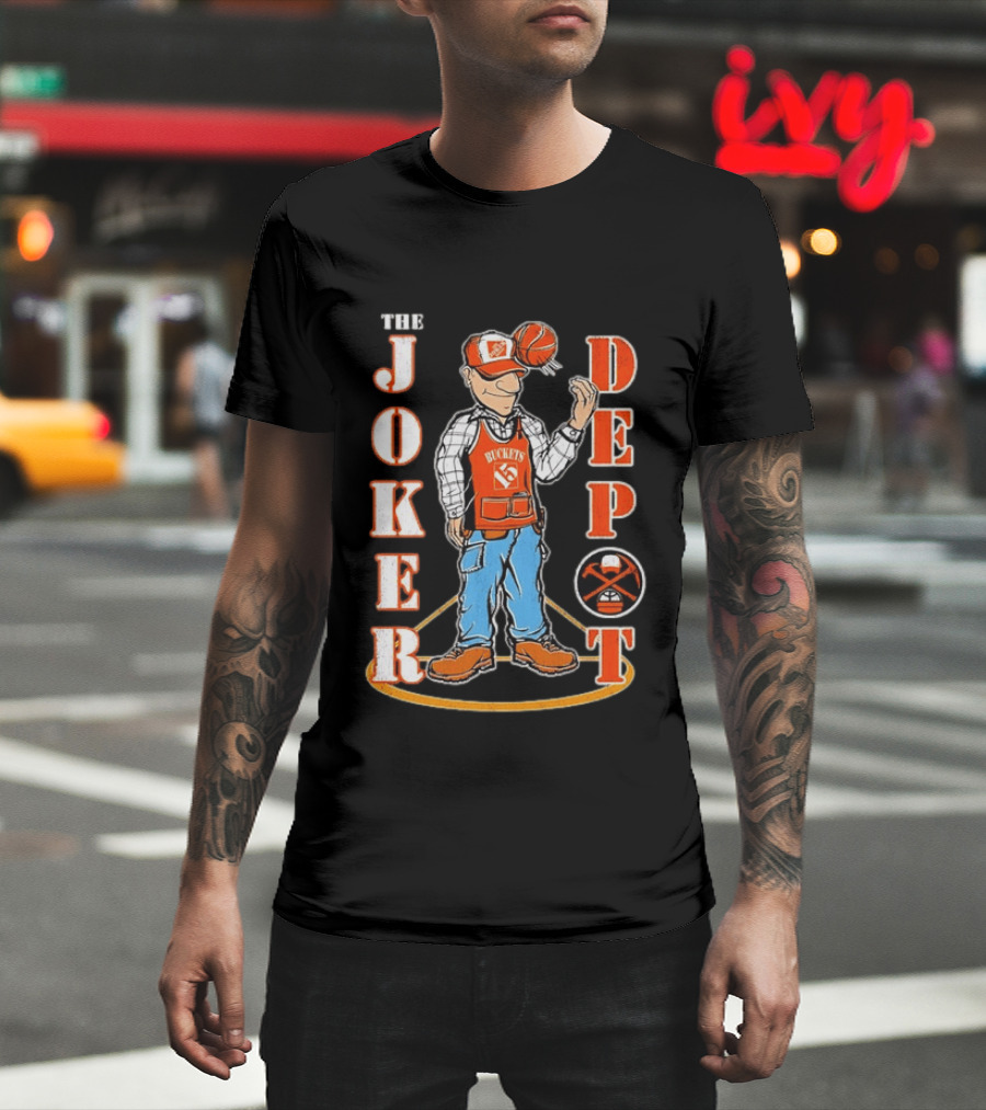 Nikola Jokic Denver Nuggets The Joker Depot Buckets 15 Basketball Player T-Shirt