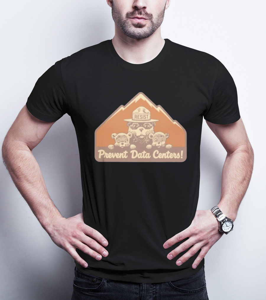 Resist Prevent Data Centers Bear Cubs Mountain T-Shirt