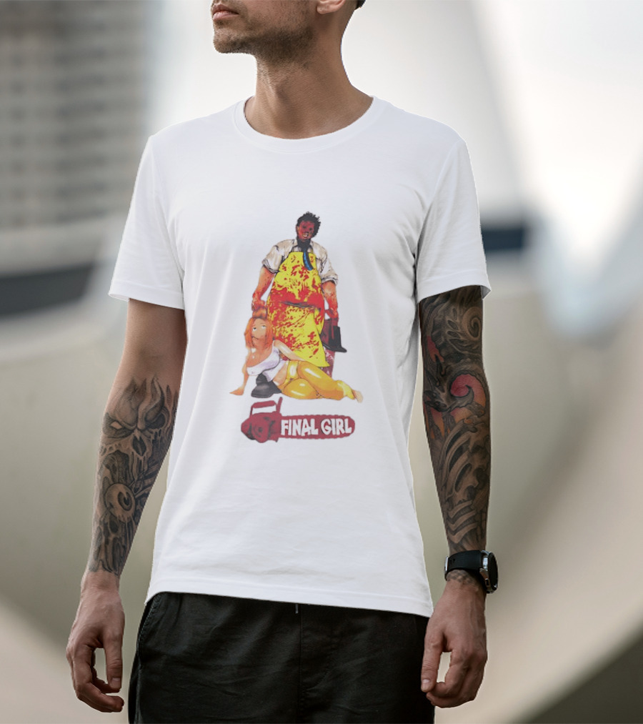 Texas Chain Saw Massacre Leatherface Final Girl Horror T-Shirt