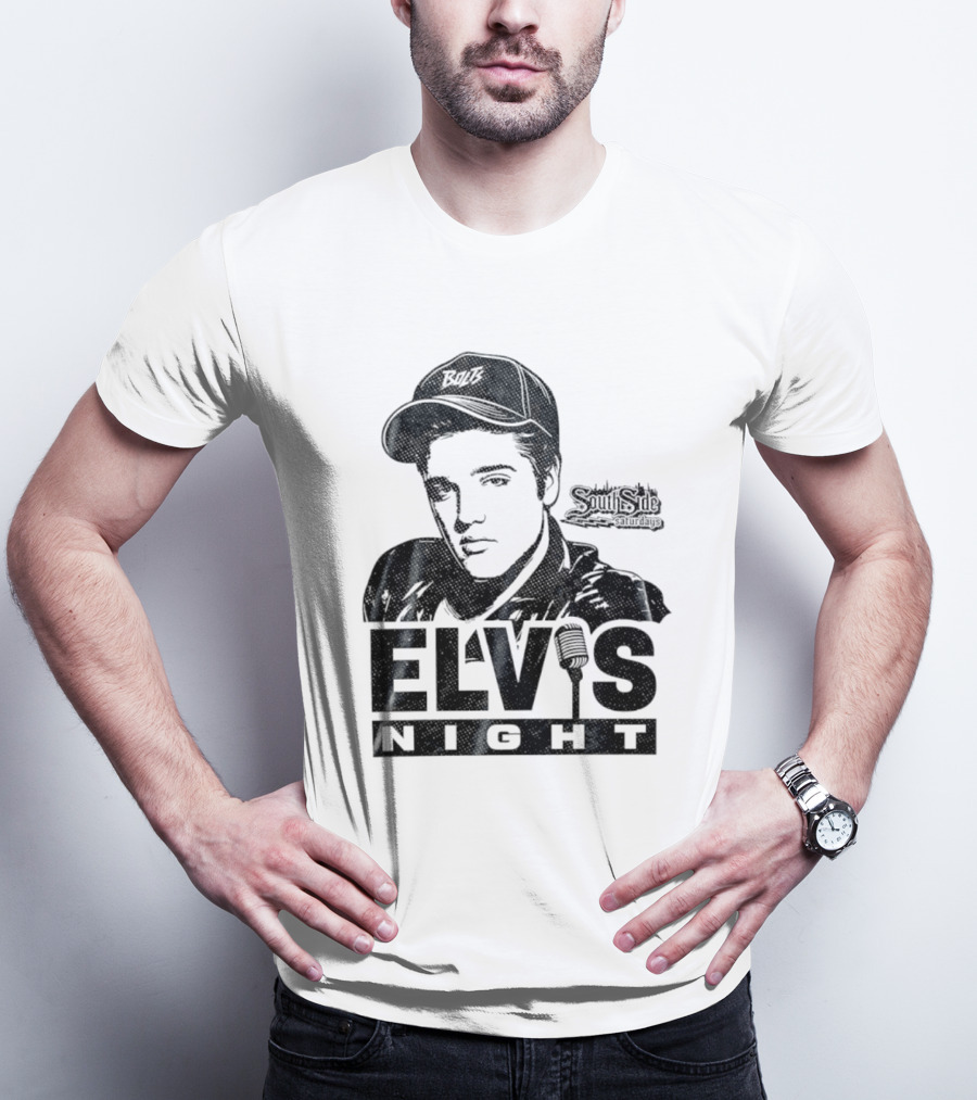 Elvis Night South Side Saturdays Bolt Hat Microphone T-Shirt