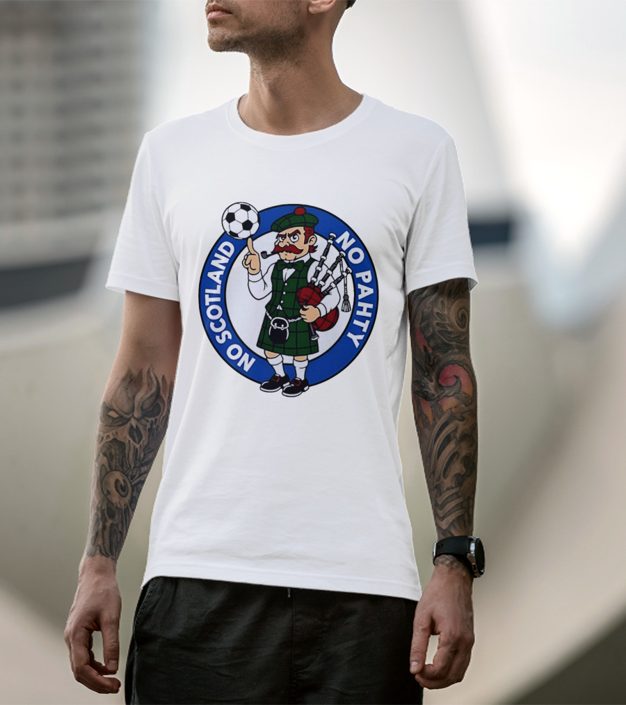 Scottish Football No Scotland No Pahty Bagpipes Soccer Fun T-Shirt