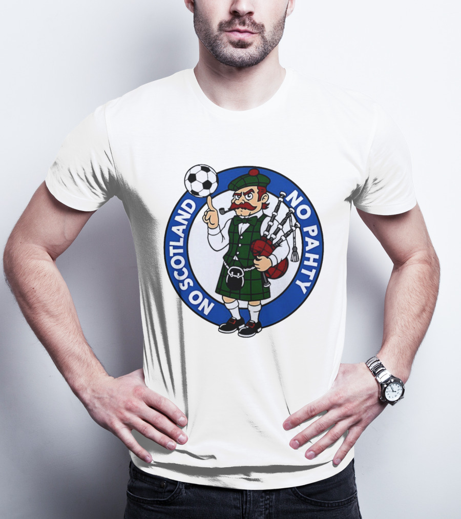 Scottish Football No Scotland No Pahty Bagpipes Soccer Fun T-Shirt
