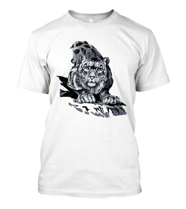 Snow Leopard Harlequin Nature Wildlife Majestic Predator T-Shirt