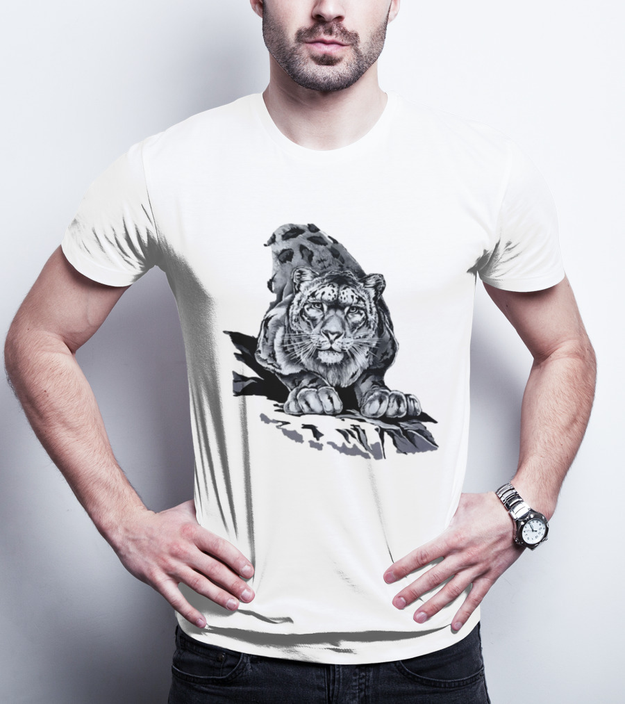 Snow Leopard Harlequin Nature Wildlife Majestic Predator T-Shirt