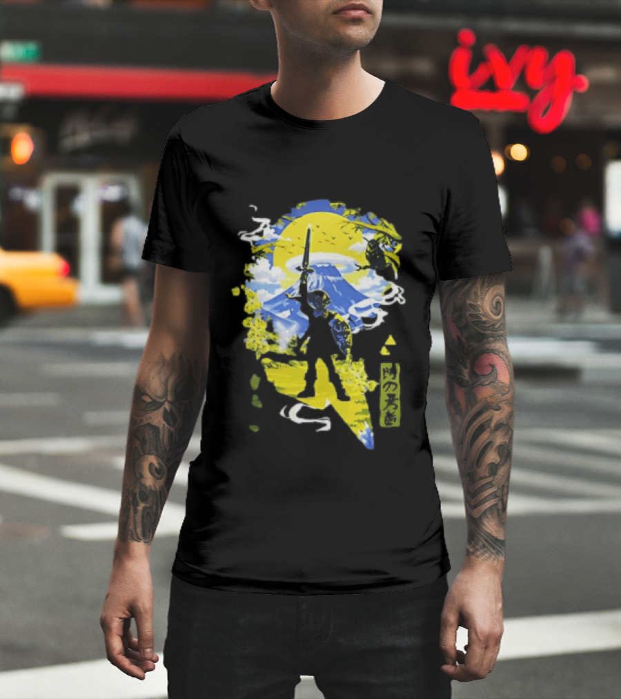 Legend Of Zelda Hero Master Sword Ocarina Of Time Kanji T-Shirt