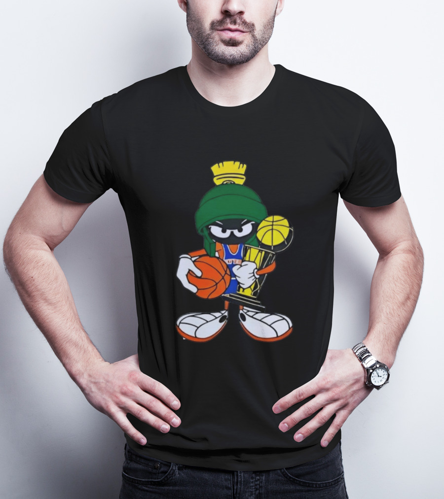 Marvin The Martian NBA Basketball Champion With Trophy T-Shirt