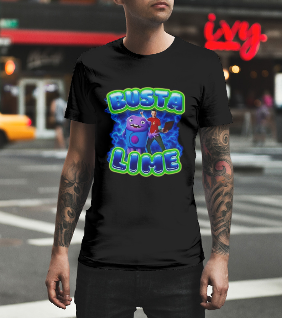 Oh Sheldon Cooper The Big Bang Theory Busta Lime Electric Blue T-Shirt