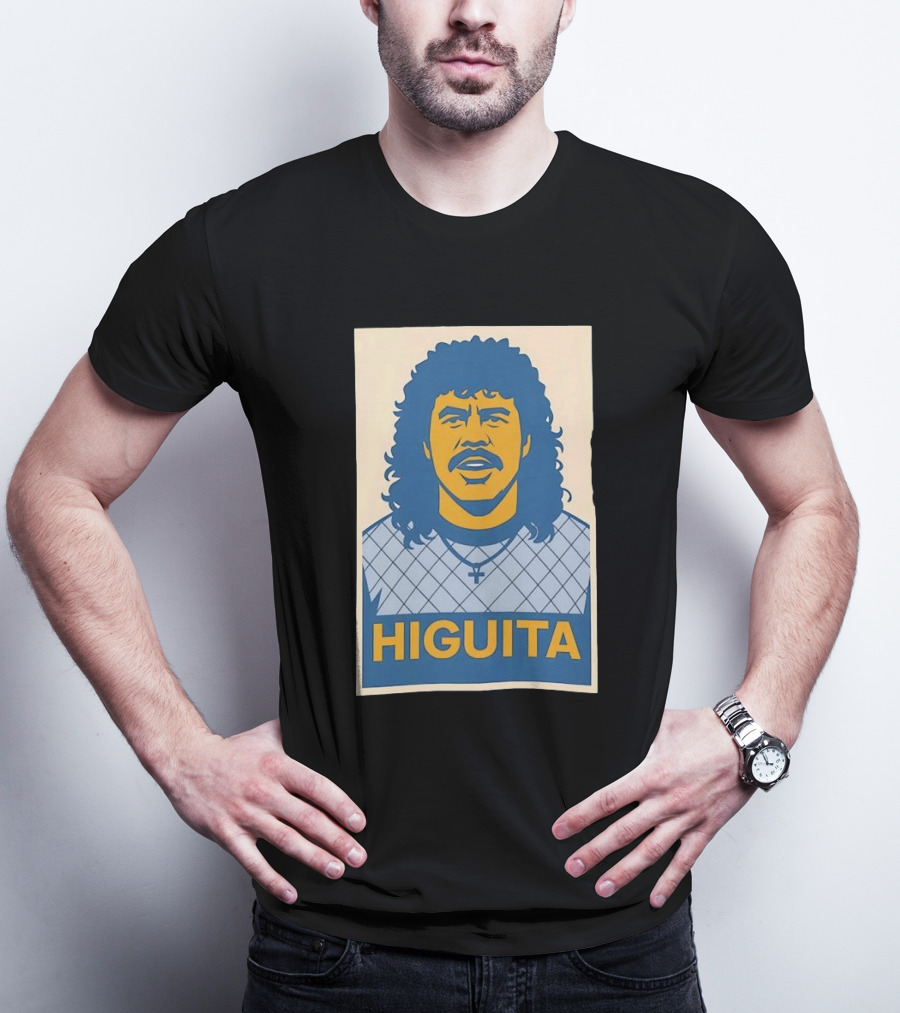 Rene Higuita Hope Graphic Print Vintage Football T-Shirt