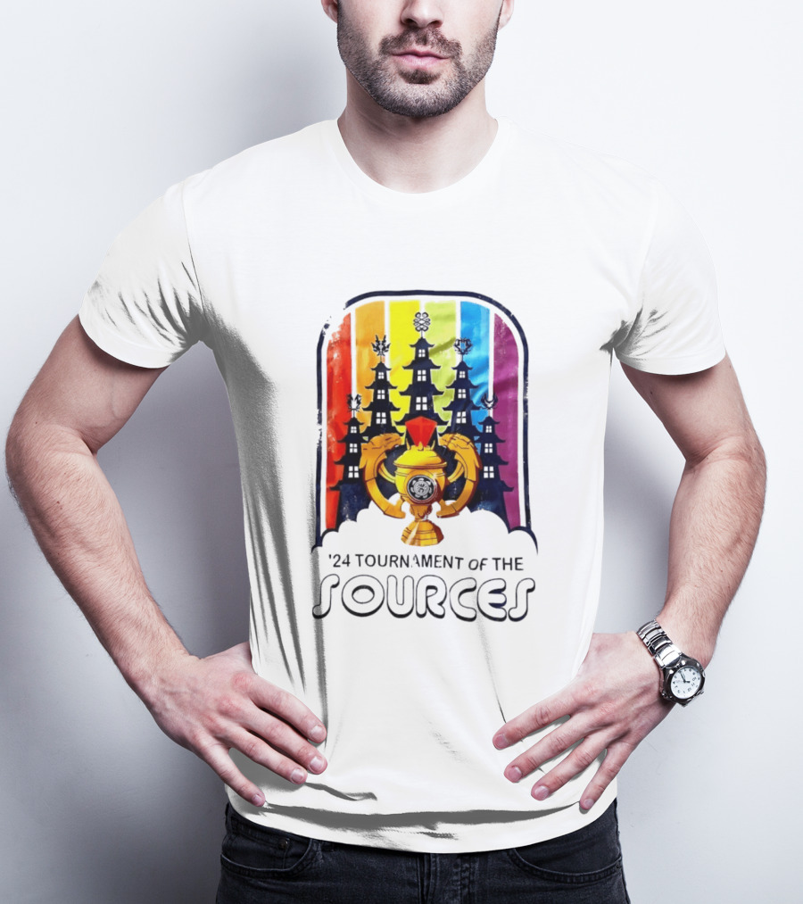 24 Tournament Of The Sources Trophy With Pagoda Silhouette And Rainbow T-Shirt