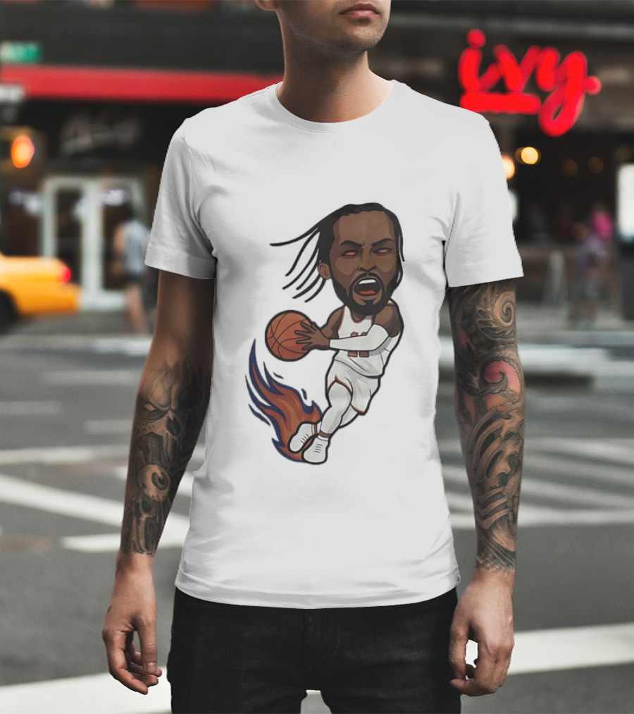 Jalen Brunson Burner New York Knicks Basketball Player Flame T-Shirt