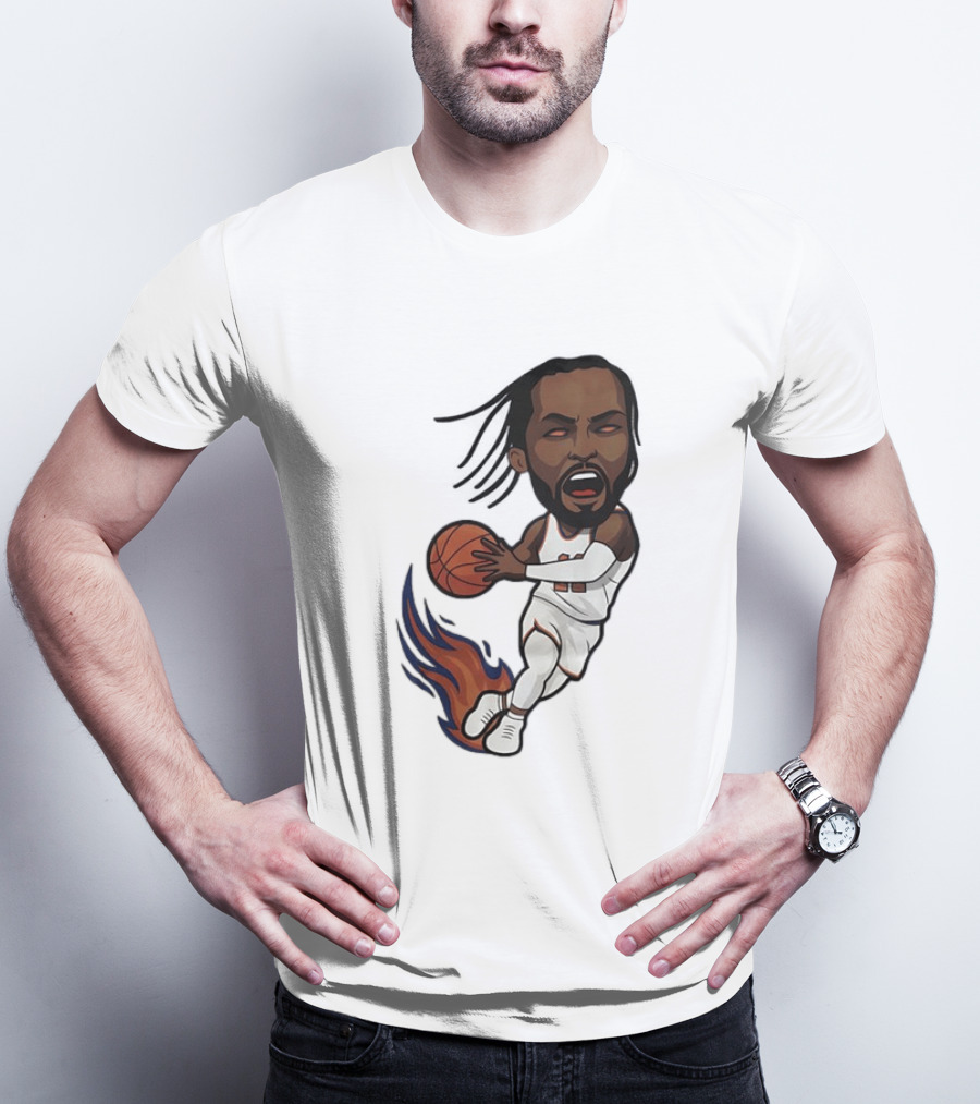 Jalen Brunson Burner New York Knicks Basketball Player Flame T-Shirt