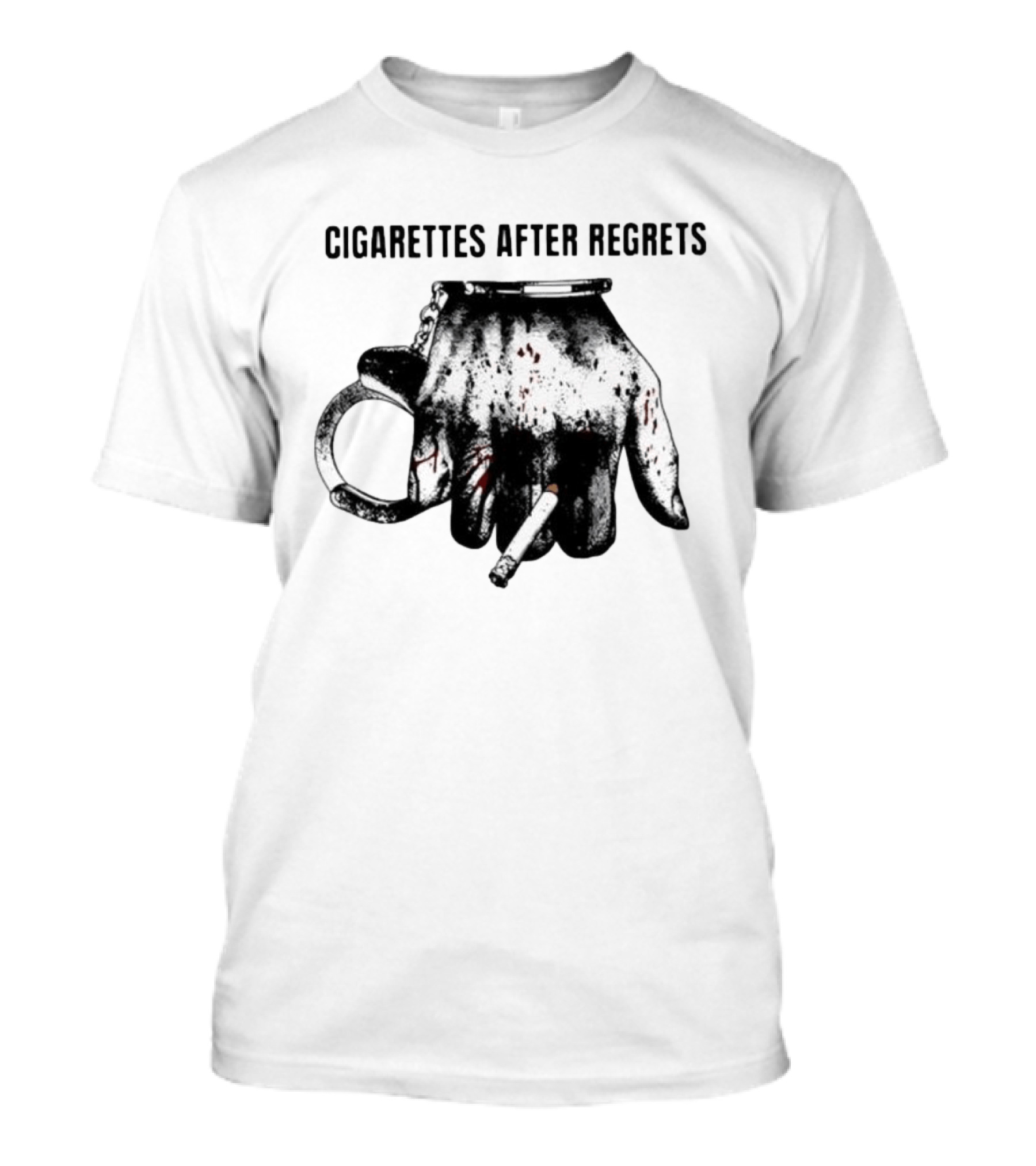 Cigarettes After Regrets Handcuffs Smoking Tobacco T-Shirt