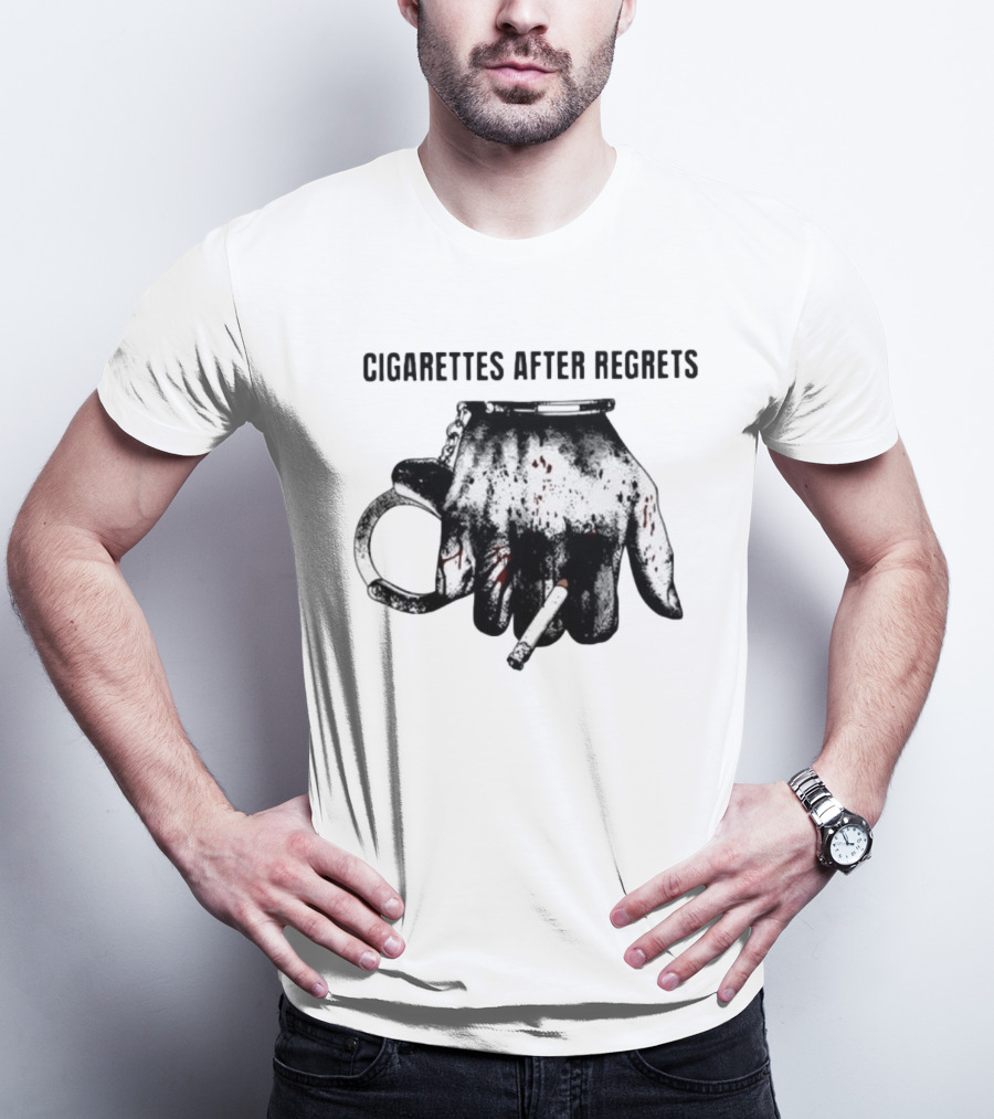 Cigarettes After Regrets Handcuffs Smoking Tobacco T-Shirt
