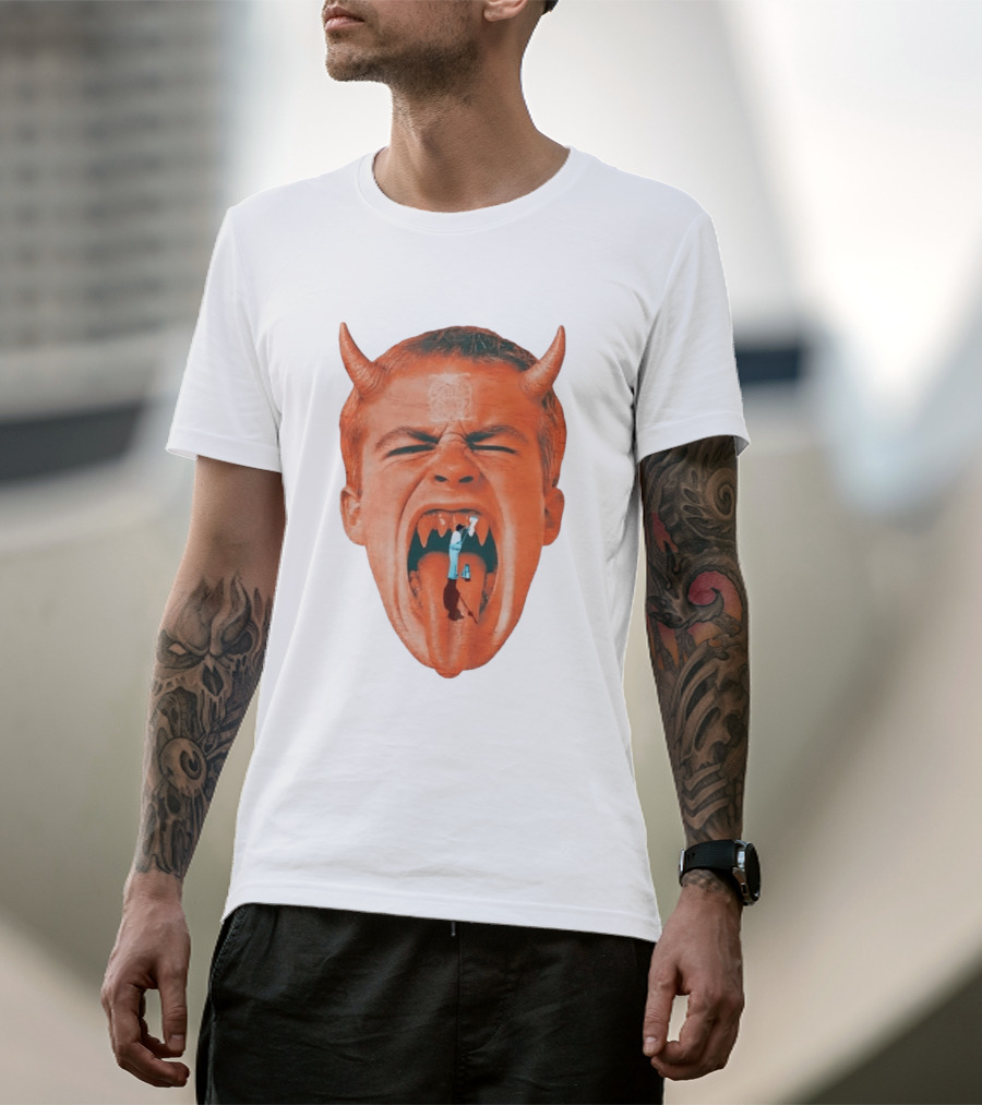 Cleaner Inside Devil Horned Head Yelling T-Shirt