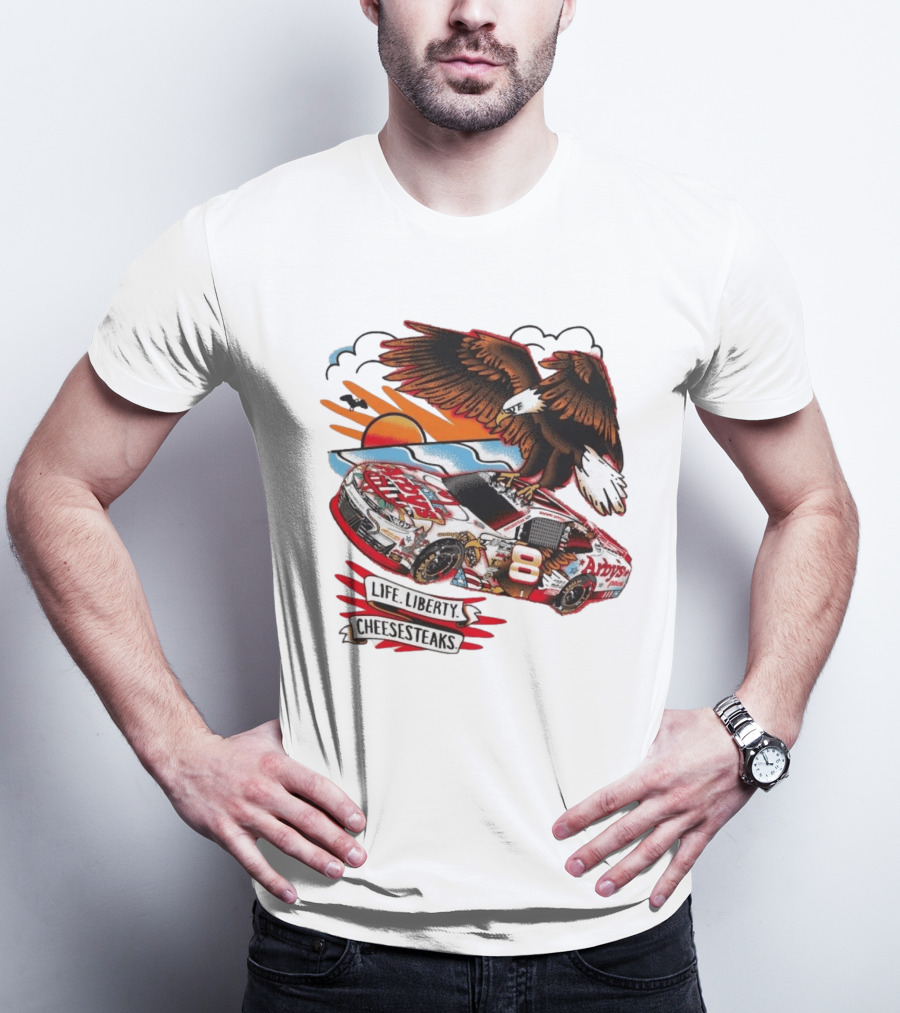 JR Motorsports Arby's Life Liberty Cheesesteaks Racing Car Eagle T-Shirt