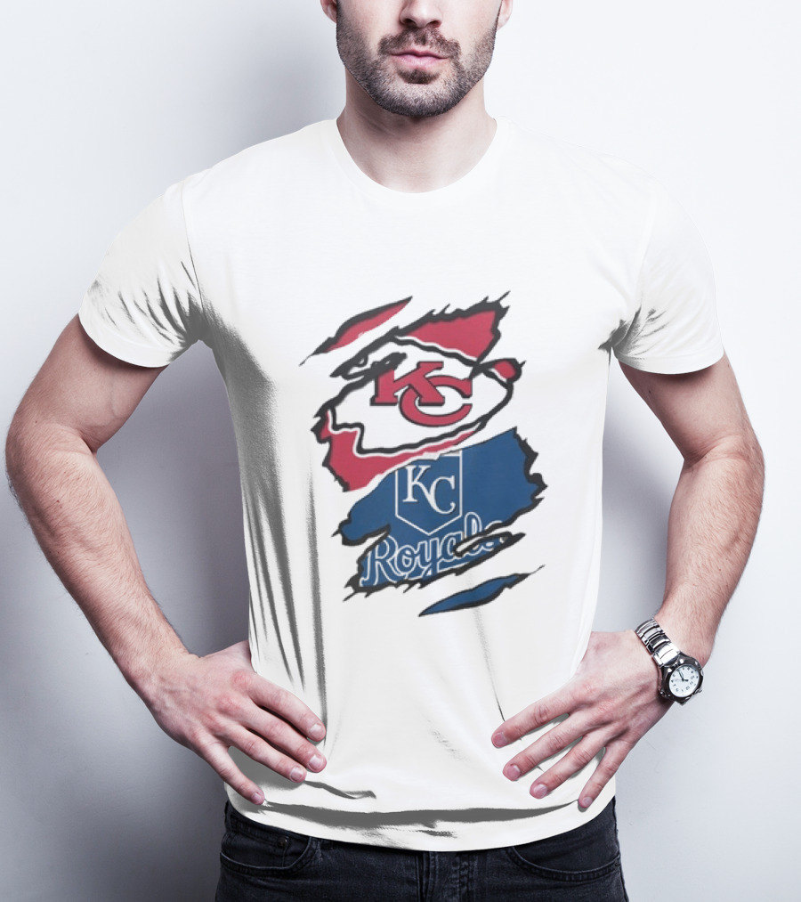 Kansas City Chiefs Royals KC Sports Crossover Beneath The Surface T-Shirt