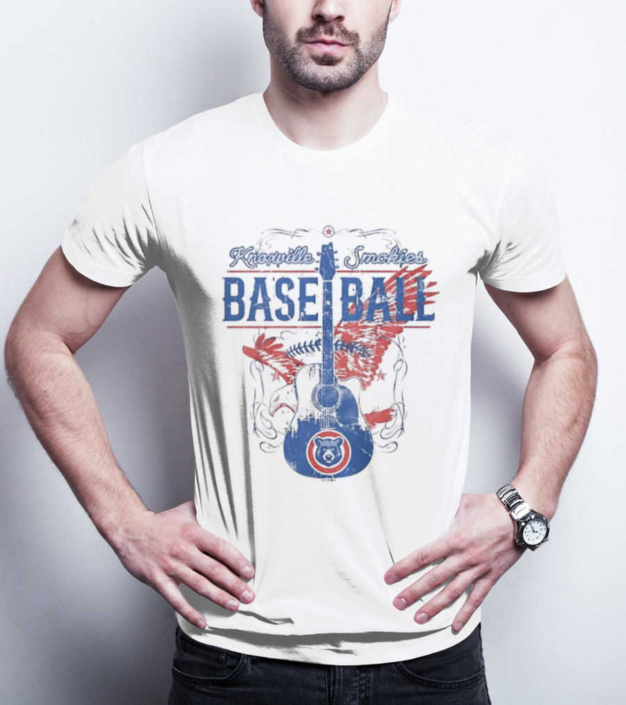 Knoxville Smokies Baseball Guitar Eagle Minor League Team T-Shirt