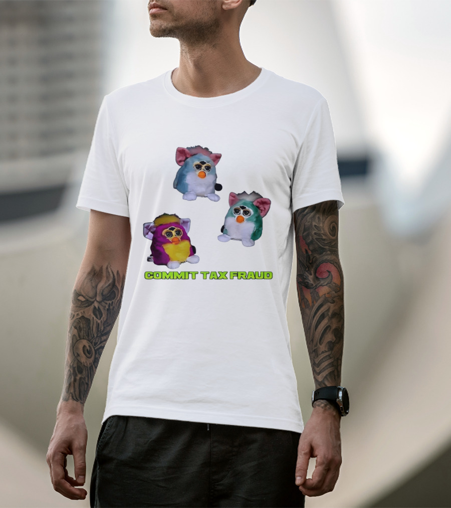 Furby Aesthetic Commit Tax Fraud Multi Color Collection T-Shirt