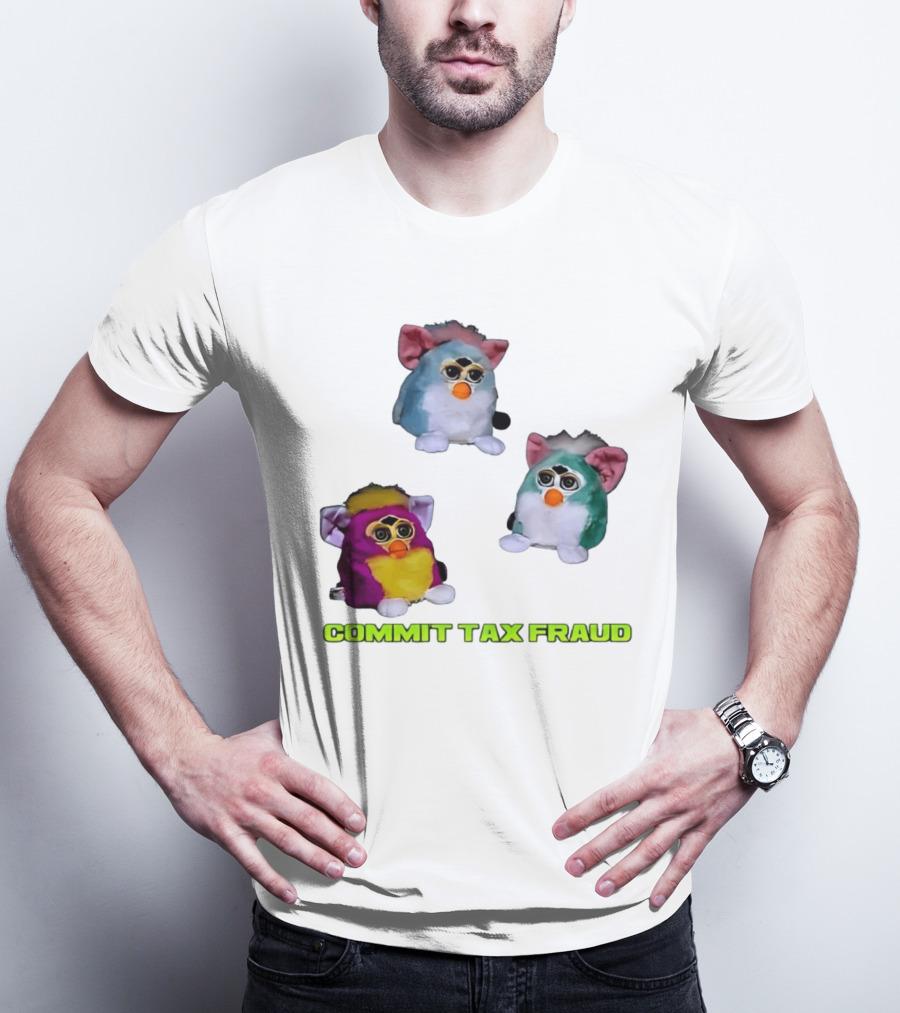 Furby Aesthetic Commit Tax Fraud Multi Color Collection T-Shirt