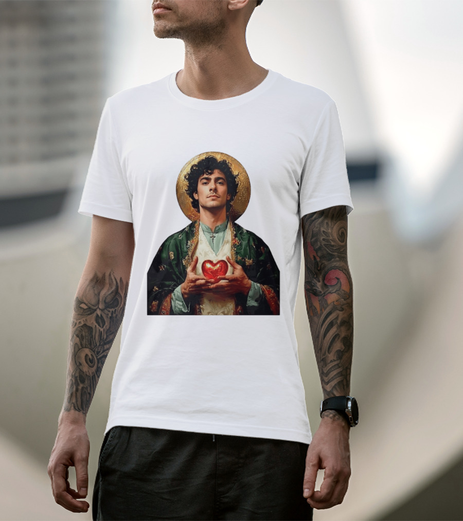 Luigi Mangione Patron Saint Holding Sacred Heart For Health Care Justice T-Shirt