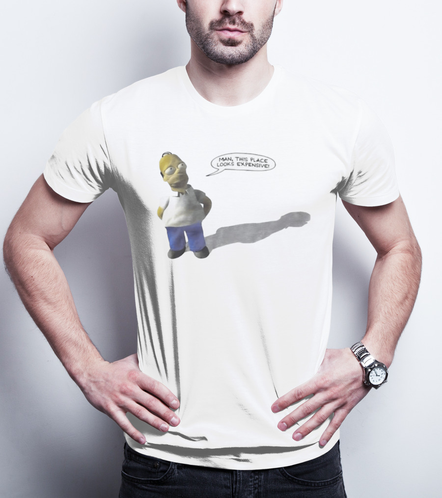 Man This Place Looks Expensive Homer Shadow T-Shirt