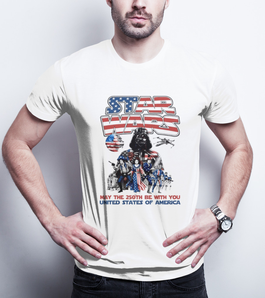 Star Wars May The 250th Be With You United States Of America T-Shirt