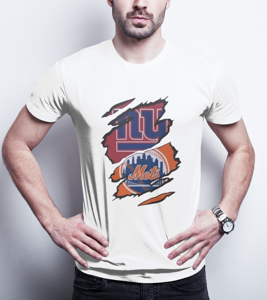 New York Giants NY Mets Beneath The Surface Fan T-Shirt