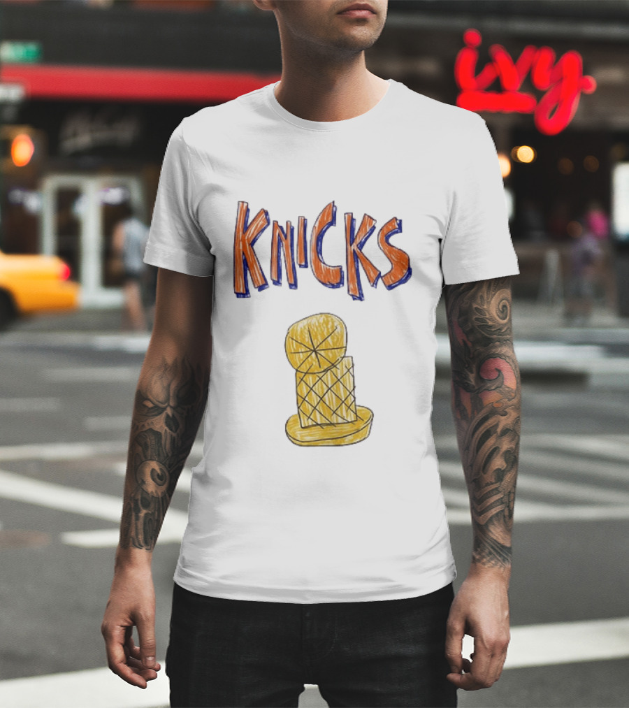 Knicks Hand Drawn NBA Champions Trophy T-Shirt