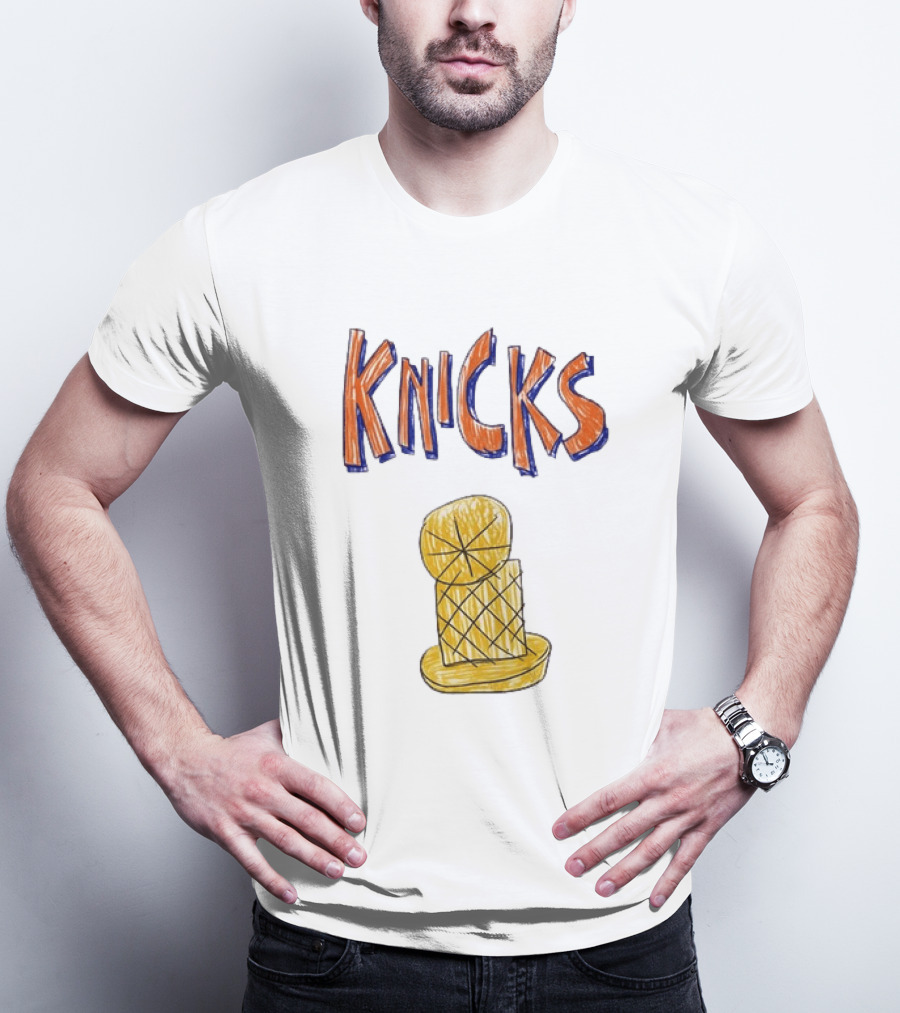 Knicks Hand Drawn NBA Champions Trophy T-Shirt